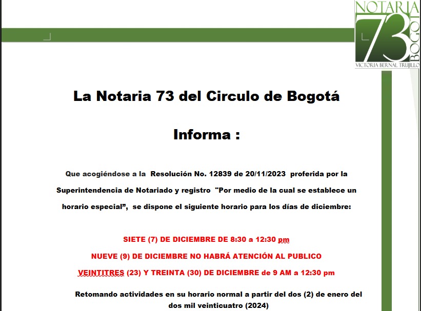 Escrituración – :: Notaria 73 de Bogotá