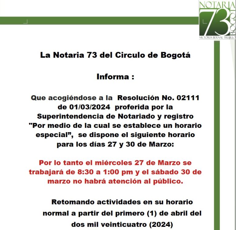 Escrituración – :: Notaria 73 de Bogotá